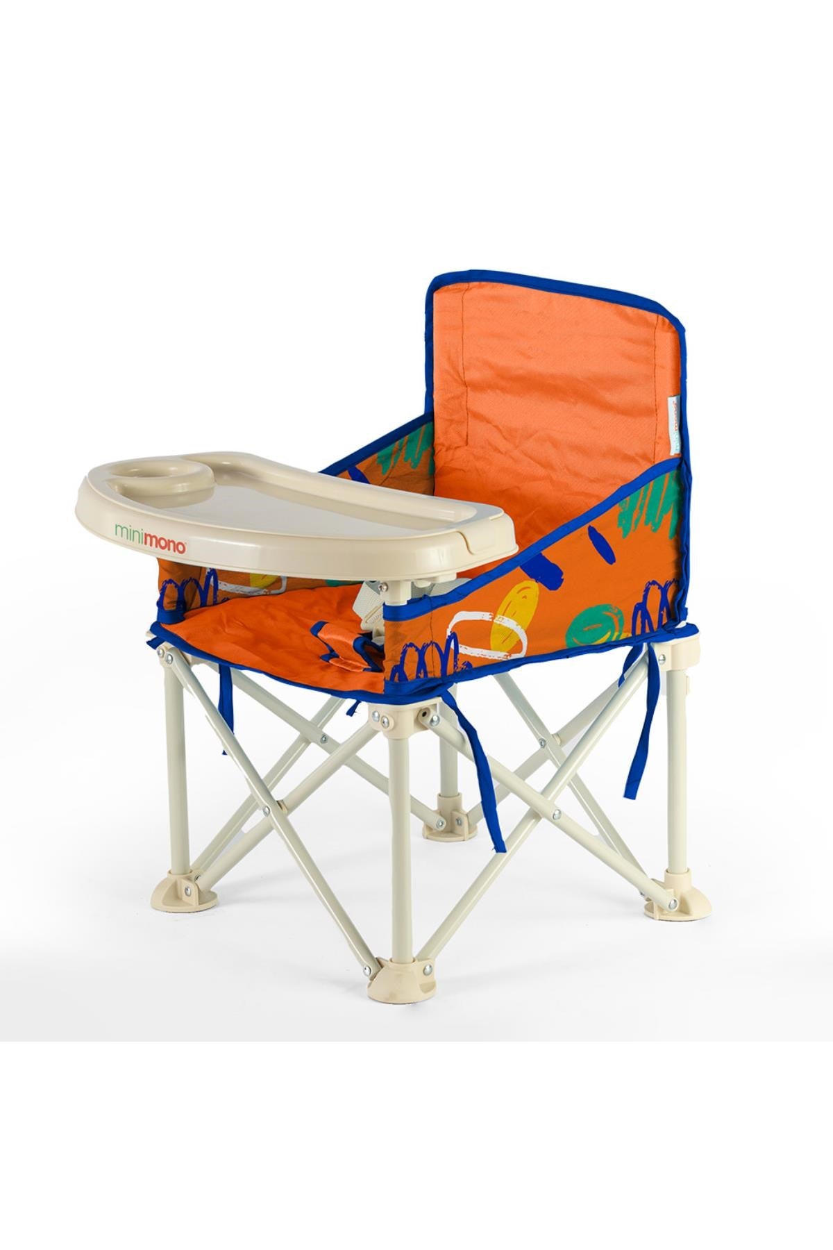 Minimono Large Folding Portable High Chair - Orange – Miela Kids