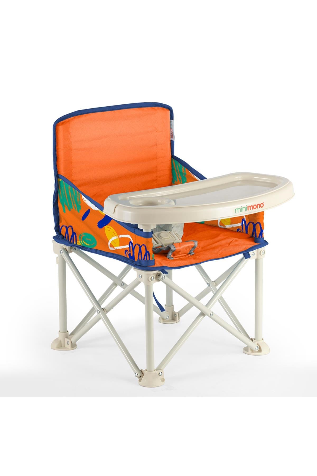 Minimono Large Folding Portable High Chair - Orange – Miela Kids